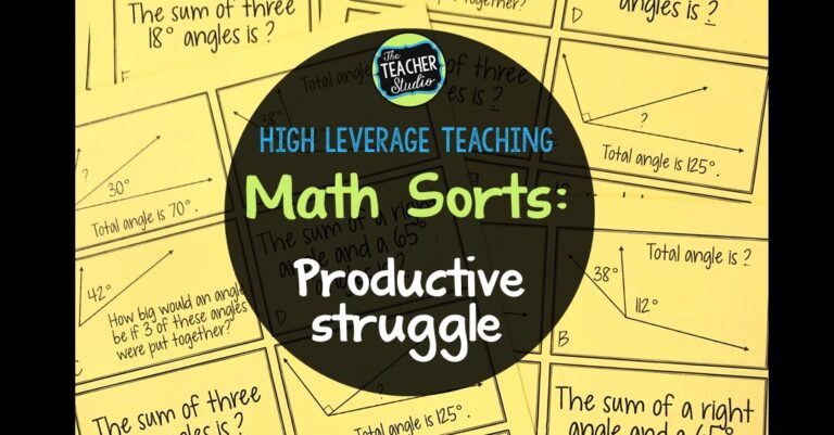 Using Math Sorts to Encourage Productive Struggle - The Teacher Studio