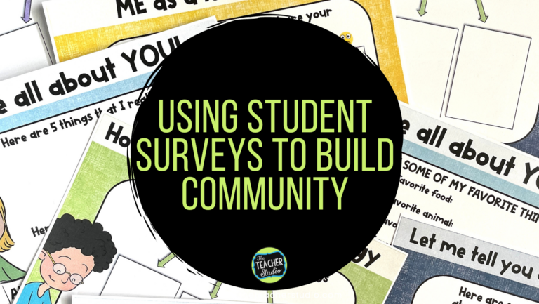 Start the School Year with Student Interest Surveys - The Teacher Studio